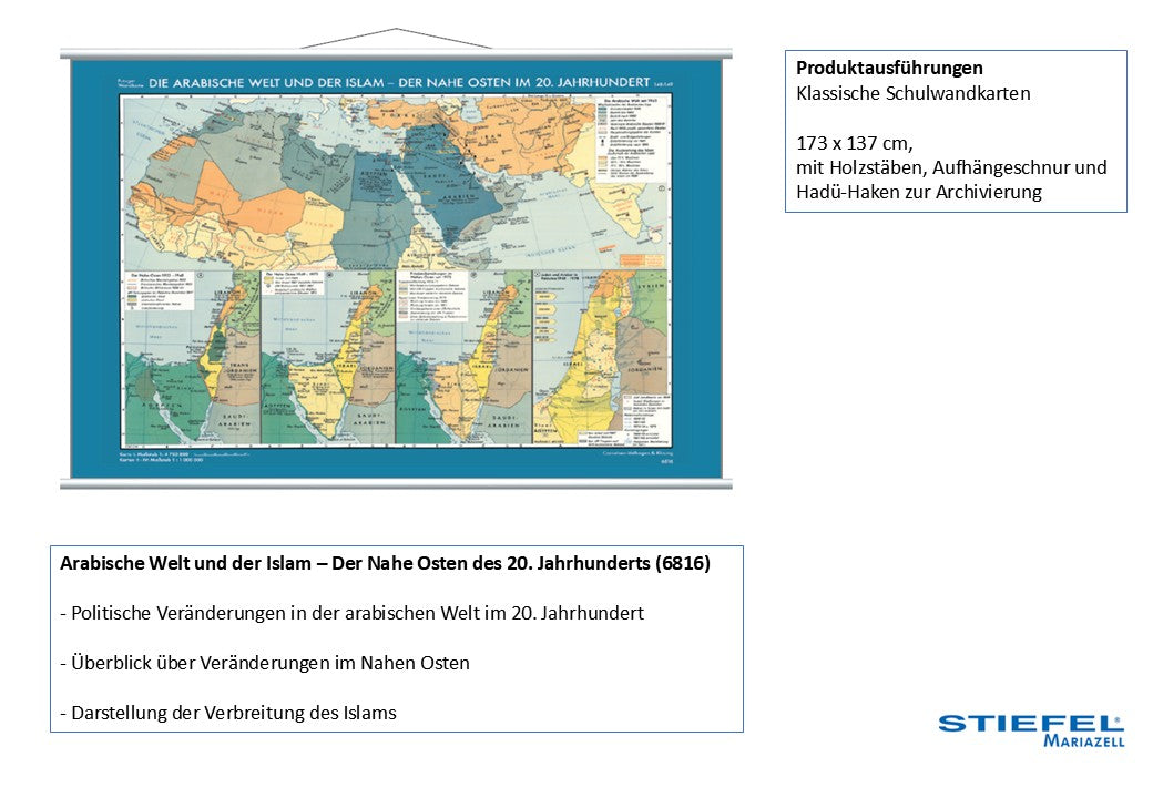[Putzger-Wandkarte] Arabische Welt und der Islam – Der Nahe Osten des ...