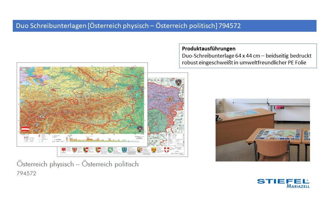 Duo Schreibunterlagen [Österreich physisch – Österreich politisch ...